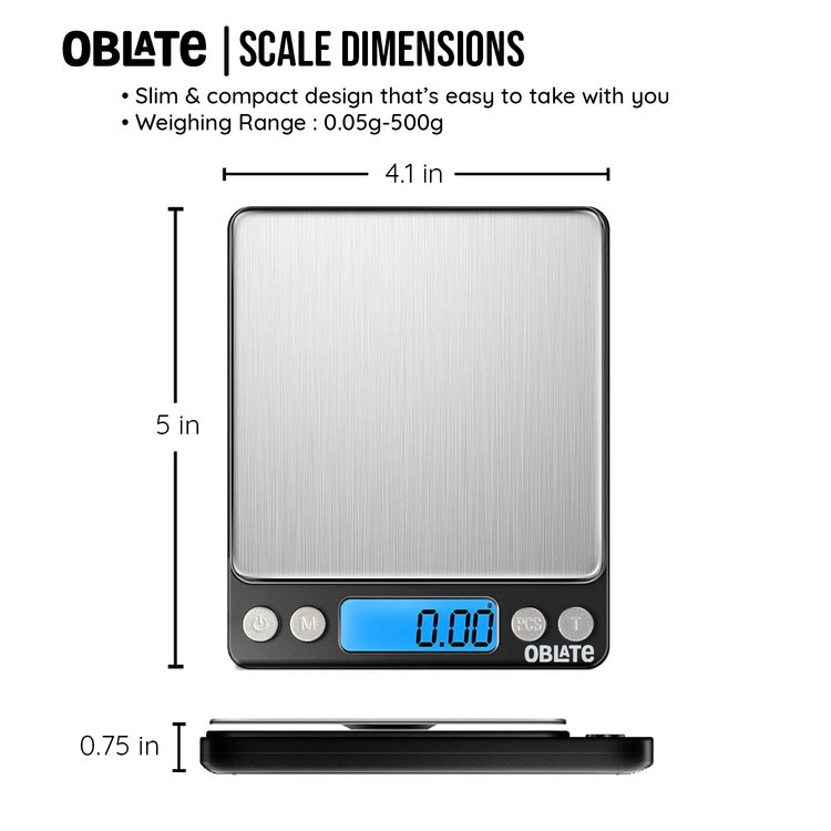 DIGITAL POCKET SCALE FOR WEIGHING POWDERS AND HERBS – 500G/0.01G ...